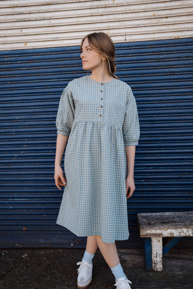 Hopscotch Sea dress – Cub & Pudding